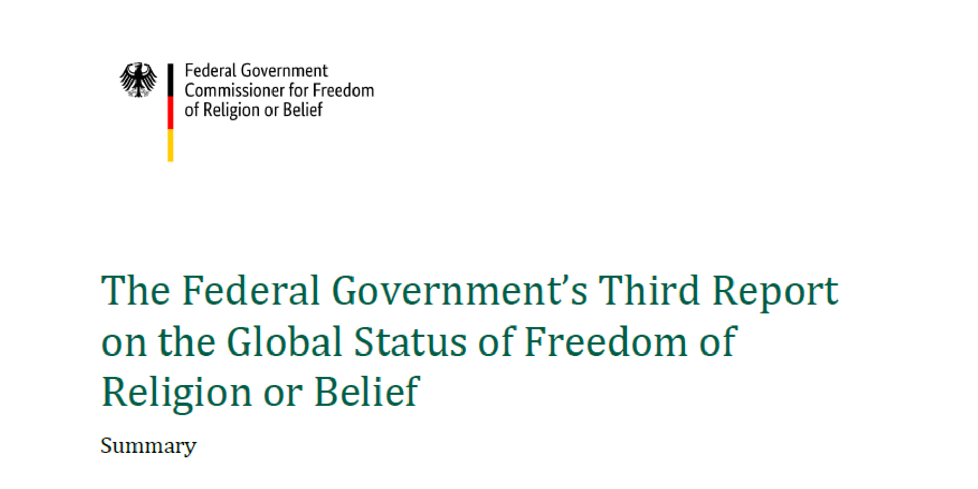 Summary: The Federal Government’s Third Report on the Global Status of ...